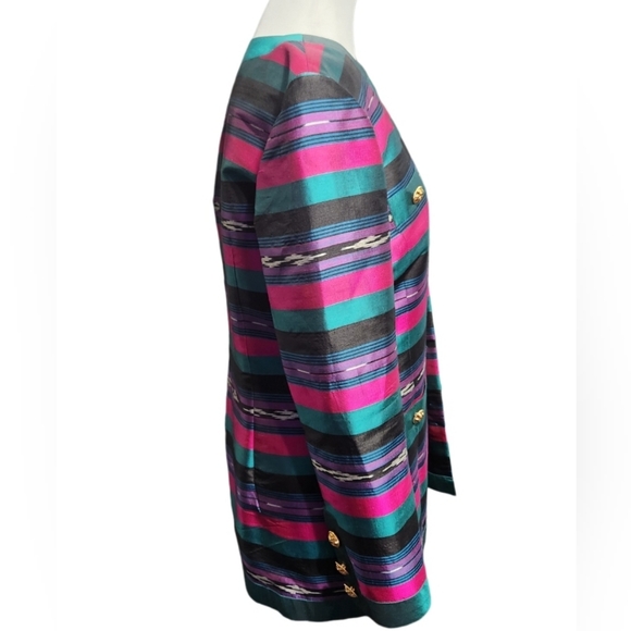 Thai Silk | Jackets & Coats | Thai Silk 0 Made In Thailand Striped And ...